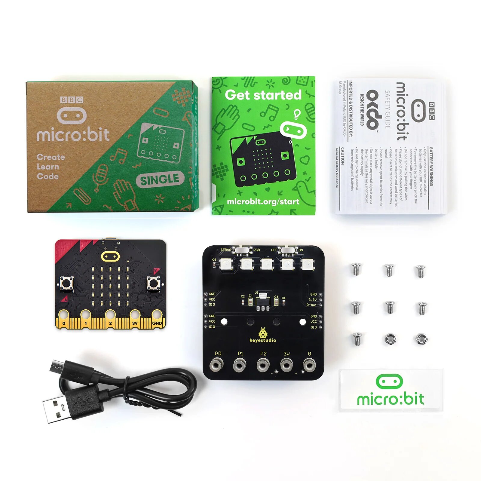 Набор для программирования keyestudio Microbit V2 с сервоприводом With Servo — фото 1