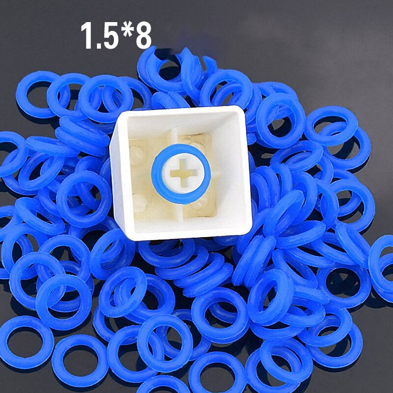 Оринги для клавиатуры (O-Ring) прозрачные 1.5х8мм / Уплотнительные кольца для клавиатуры 108 штук