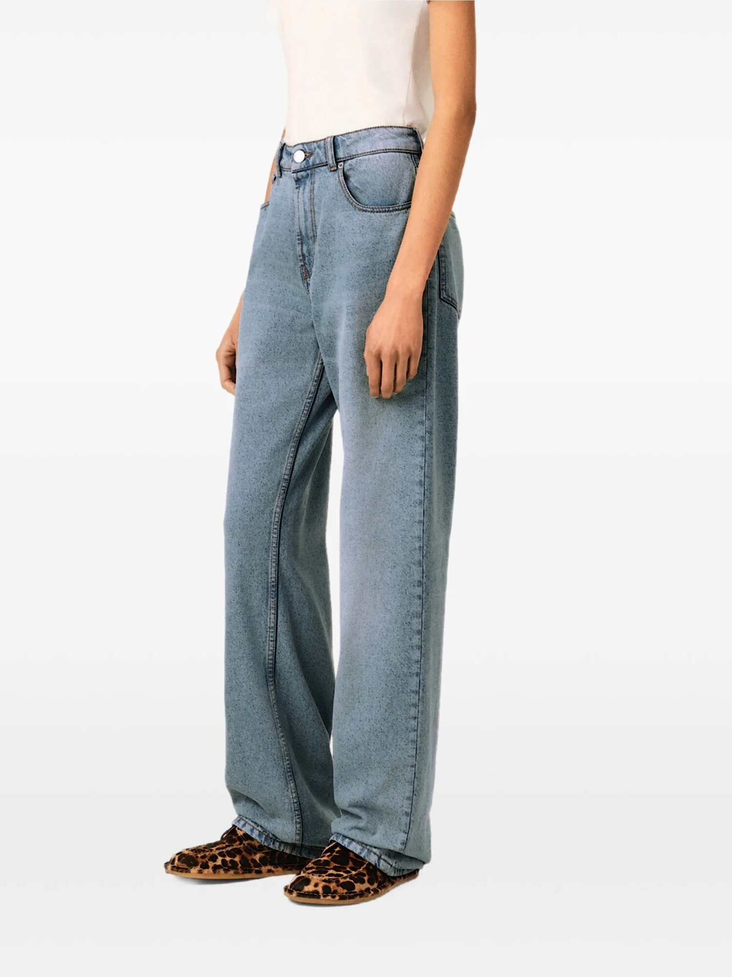 Джинсы Ami Paris Large-fit cotton jeans, размер 36, blue — фото 1