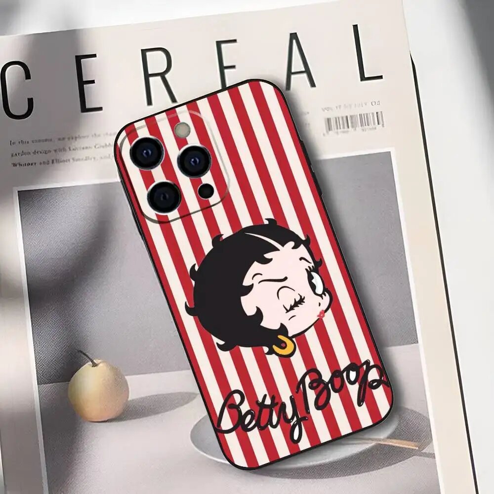 Чехол для телефона B-Betty Cute B-Boop для iPhone 17, 16, 15, 14, 13, 12, 11 Plus, Pro z4, iPhone16