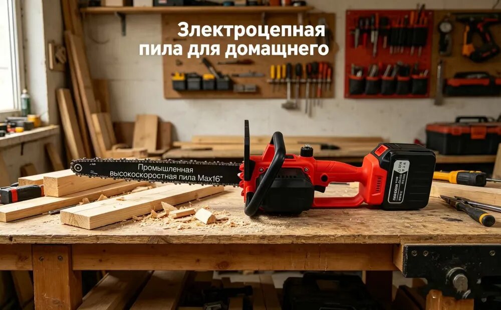 Литиевая бензопила — фото 1
