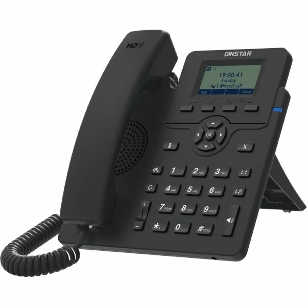 IP-телефон Dinstar C60SP чёрный для офисной телефонии