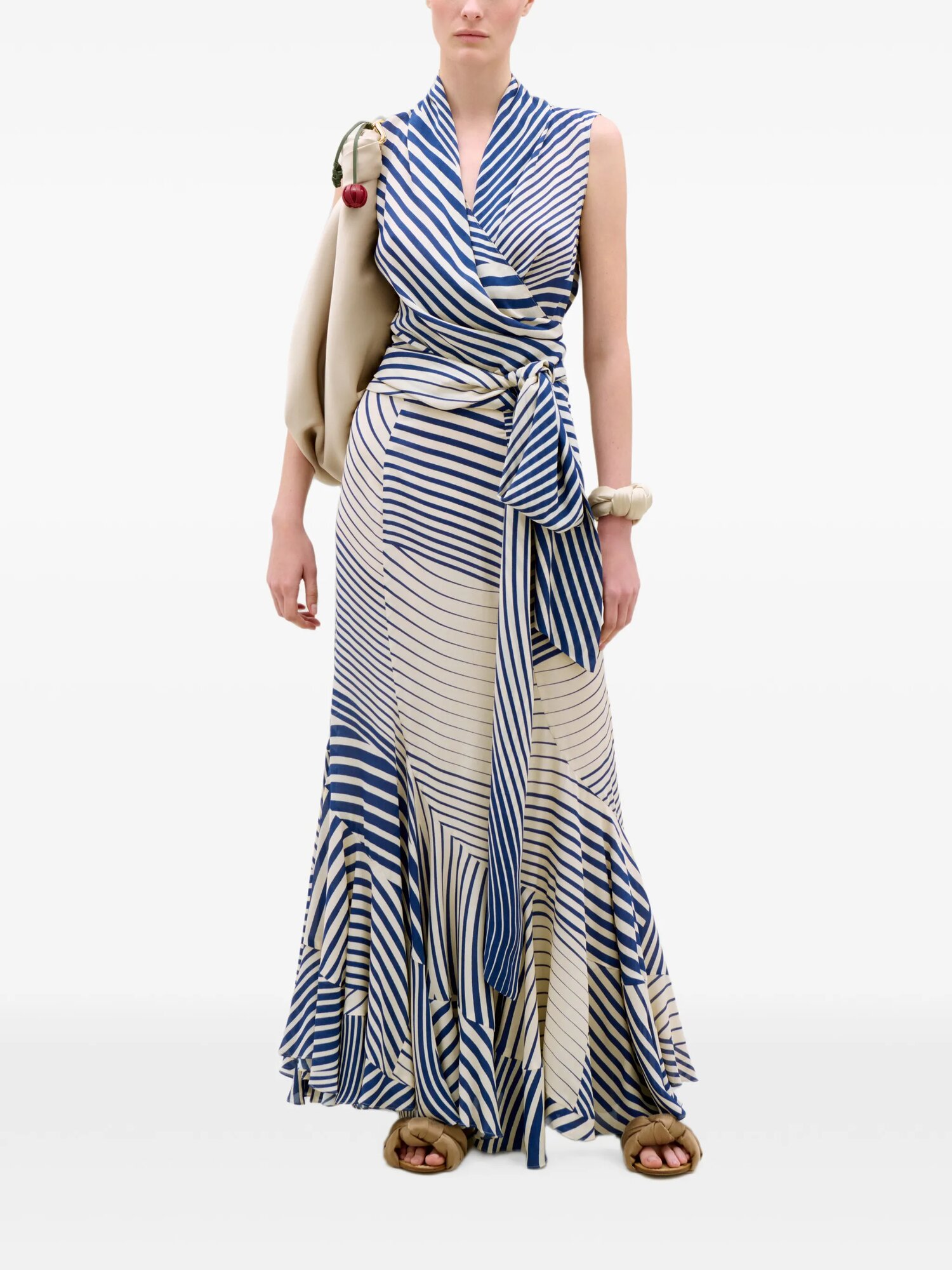 Юбка SILVIA TCHERASSI Florina stripe-pattern maxi skirt, размер 42 — фото 1