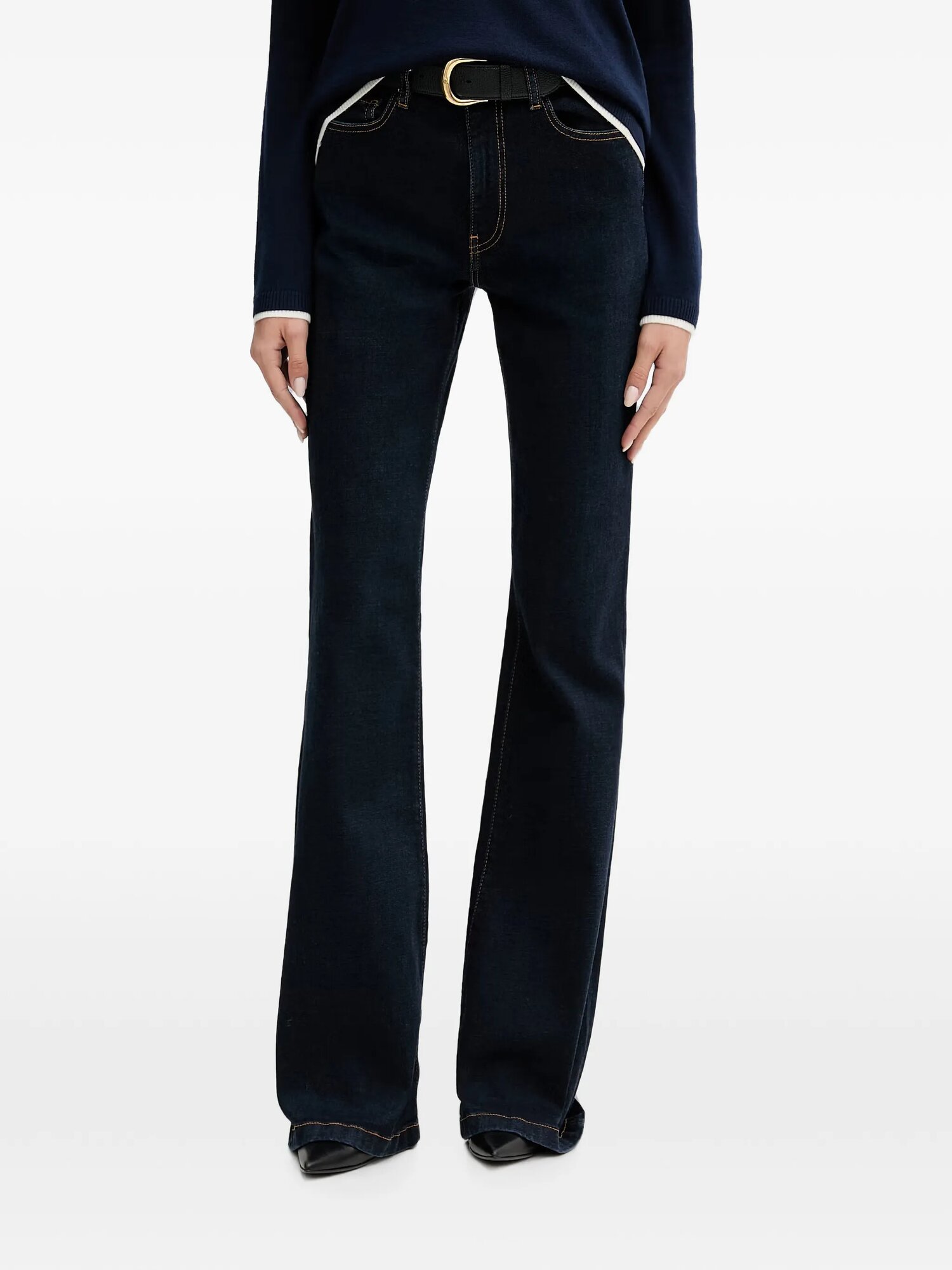 Джинсы Logo-patch flared jeans 