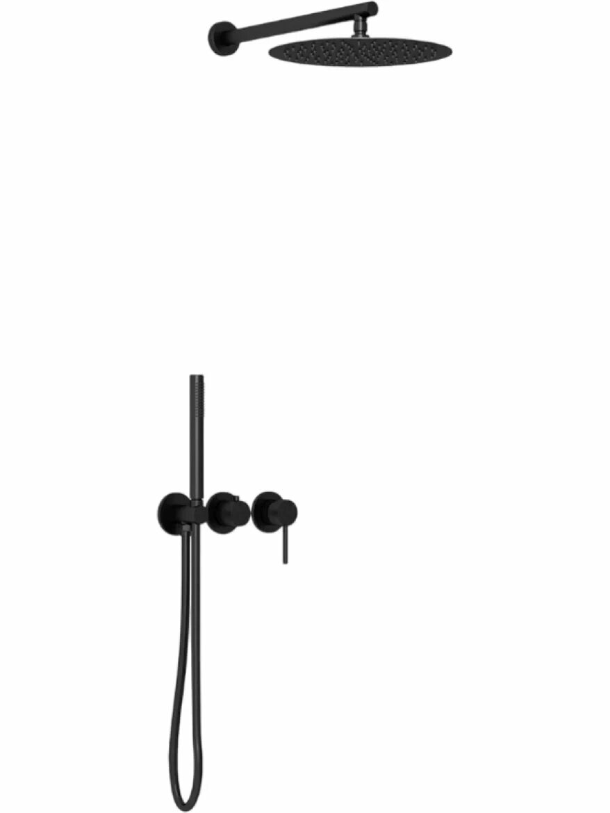 Душевой комплект Vincea Groove VSFW-4G01MB С внутренней частью, черный