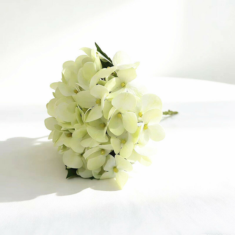 Preserved hydrangea flower arrangement for wedding venue and party decor white