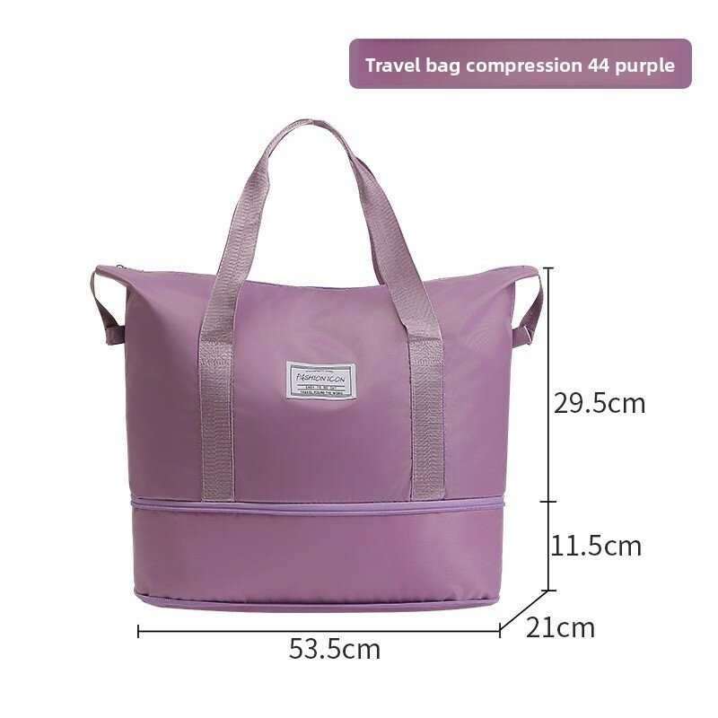 Modern travel packing cube with twill fabric for luggage storage and daily use, purple