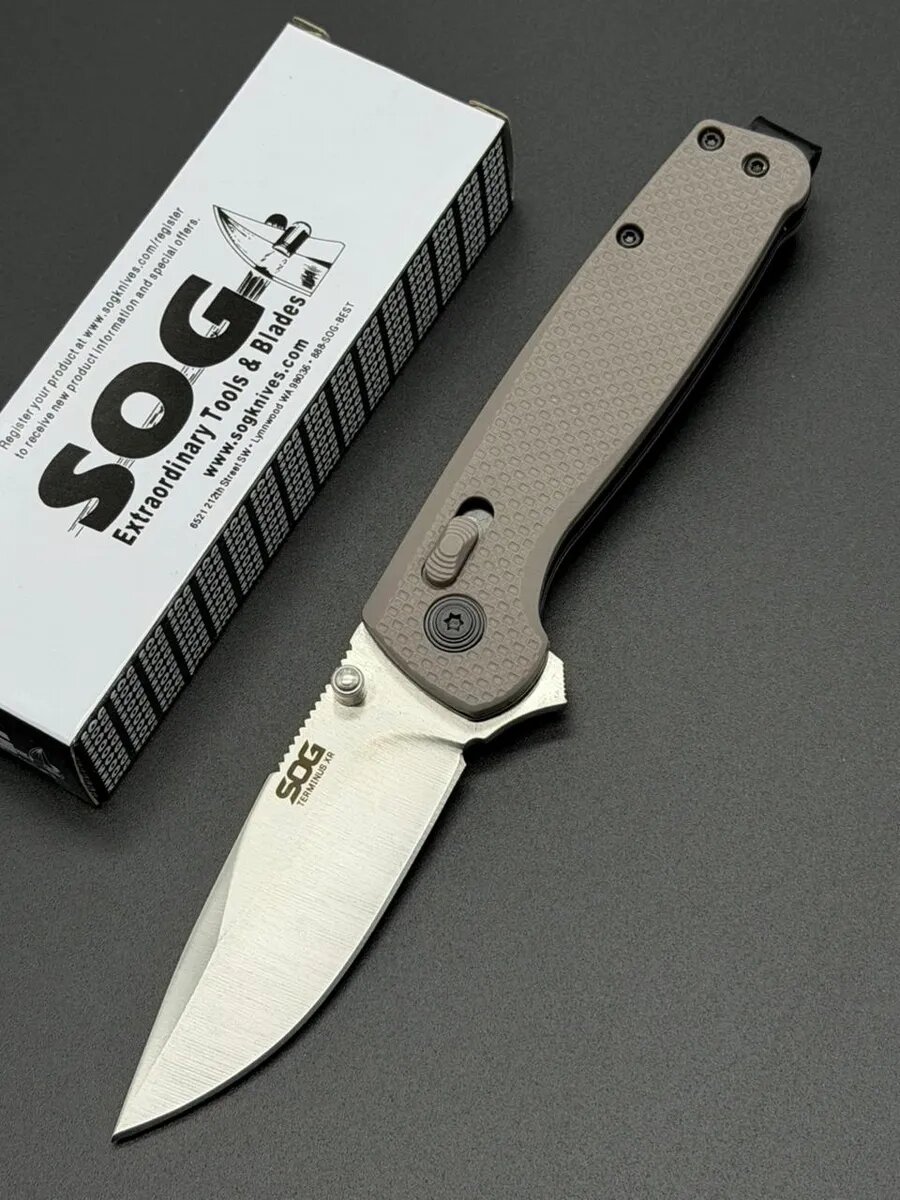 Складной нож SOG EDC 8Cr13MoV, рукоять ABS, Liner Lock