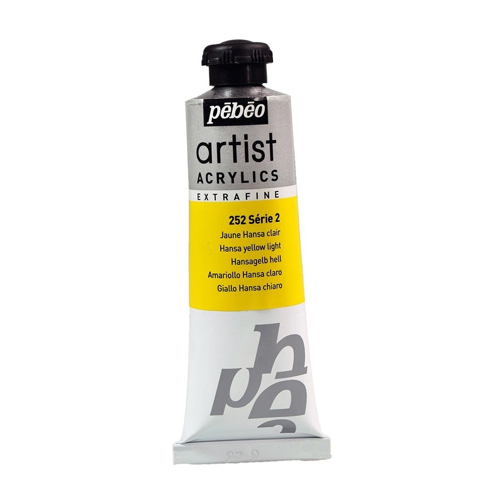 Краска акриловая Pebeo Artist Acrylics extra fine, №2, 37 мл, светло-желтый ганза