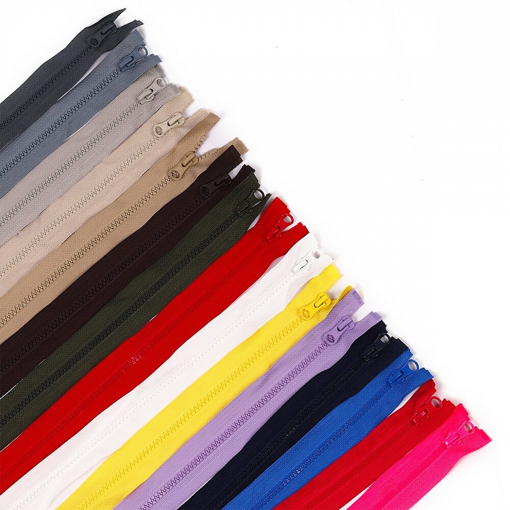 Молния MaxZipper тракторная, №5, 1 замок, усиленные звенья, 55 см, ассорти, упаковка 15 штук