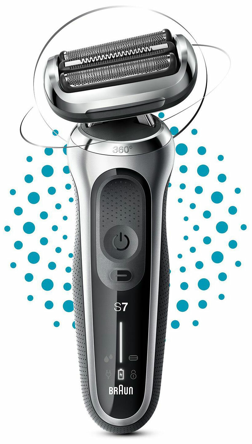 Электробритва Braun S7 71-S1000s, Silver, Wet Dry, 360° (Б0058419)