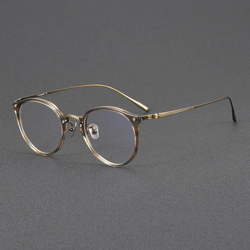 Японские очки N055 ультралегкие Tortoise Gold