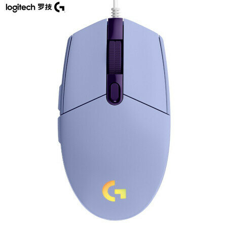 Logitech G102 II легкая игровая мышь с подсветкой RGB и 8000 ДПИ для соревновательных игр в жанре FPS - Фиолетовый
