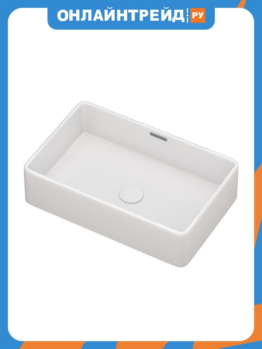 Раковина Aquanet PERFECT-3 керамическая накладная 550х350х140 (273673)