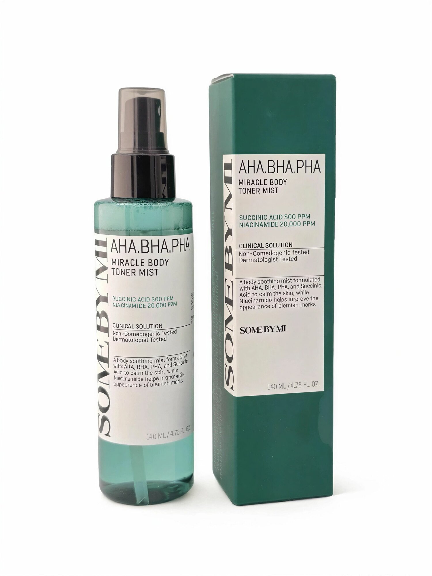 SOME BY MI Тонер-мист для тела с кислотами и экстрактом чайного дерева AHA-BHA-PHA 30 Days Miracle Body Toner Mist 140мл