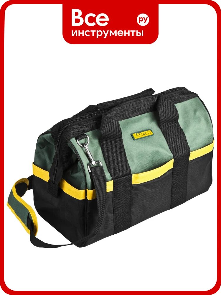 Сумка для инструмента Kraftool 18 карманов, 16" 38713-16_z01, из нейлона, пластиковая подкладка, наплечный ремень