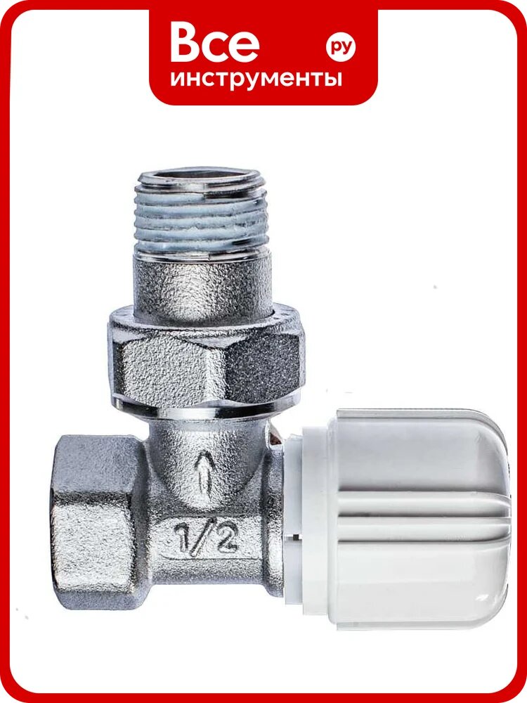 Угловой терморегулирующий вентиль FAR 1/2" ВР FT 1620 12, латунный с хромовым покрытием, полупрофессиональный класс