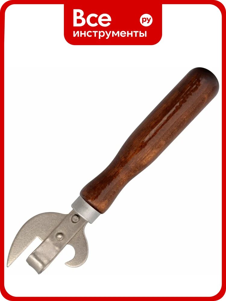 Открывалка Мультидом 1520, нержавеющая сталь, дерево, 16 см x 3,5 см