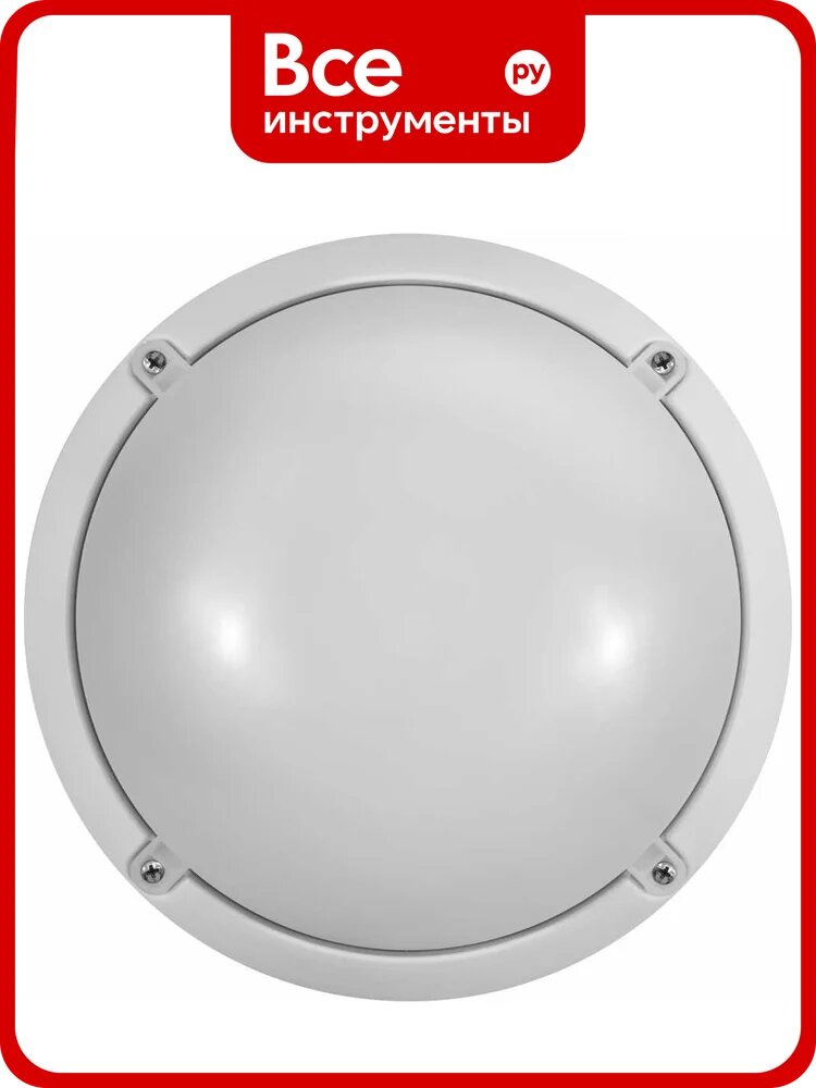 Светильник онлайт 90 068 OBL-R1-12-4K-WH-IP65-LED-SNRV1 из ABS, влагозащищенный, пылезащищенный, матовый белый корпус