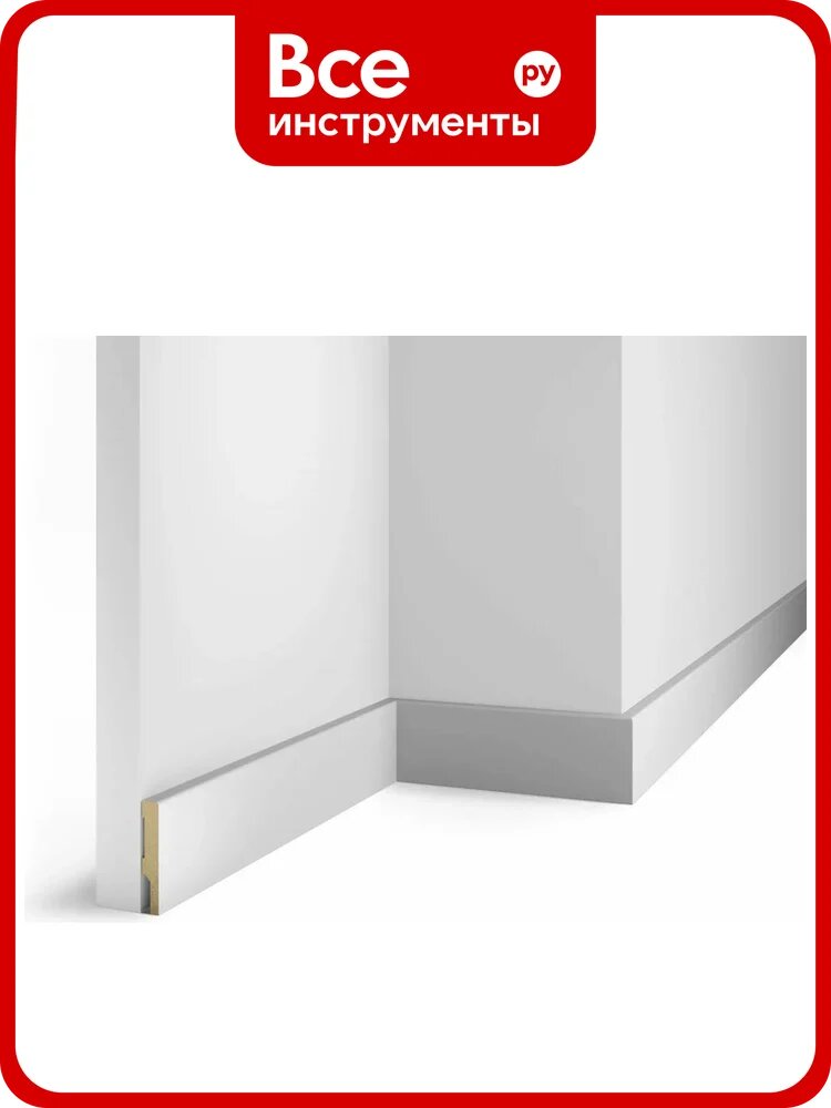 Плинтус COSCA DECOR AP71 под покраску, белый, 58x10x2400 мм, МДФ СПБ098259