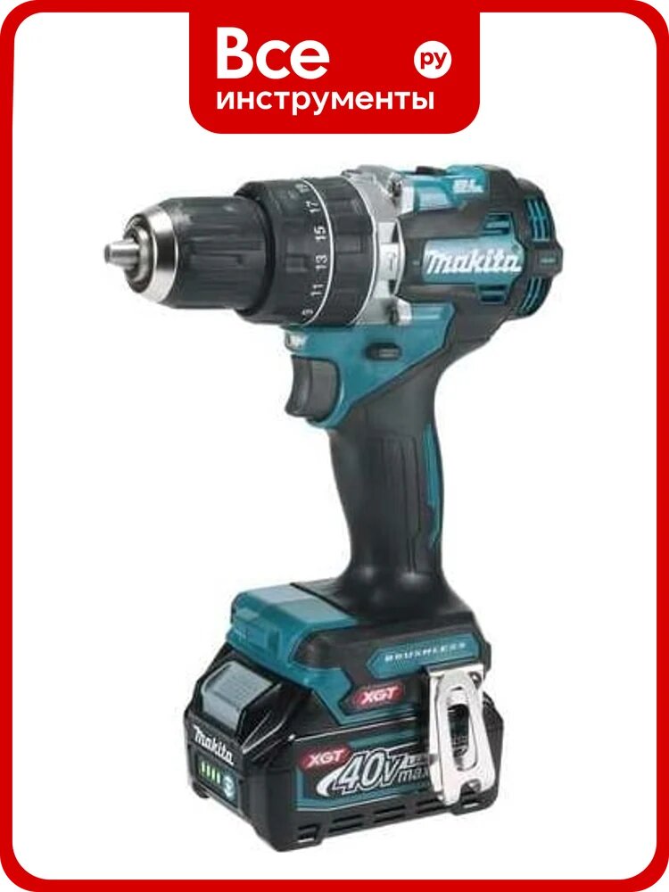 Ударная аккумуляторная дрель-шуруповерт Makita BL XPT, XGT 40В HP002GZ
