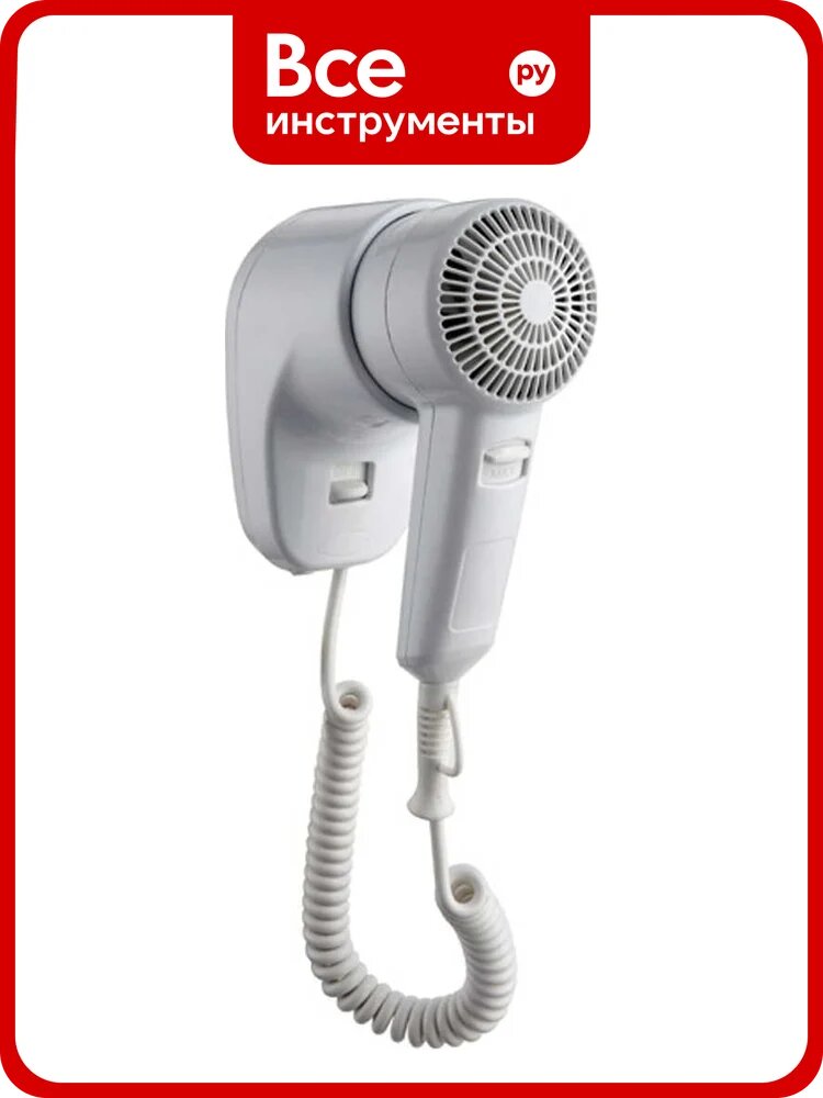 Настенный фен для сушки волос Viatto va-hdw1200 164620, пластик, двухрежимный температурный контроль, мощный мотор