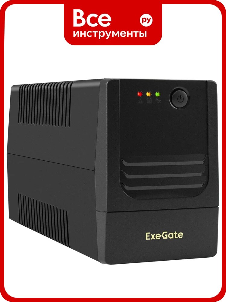 Источник бесперебойного питания ExeGate Power NB-400. LED. AVR.4C13 400VA/240W, LED, AVR, 4 C13, батарея 12V 4.5Ah, Black 299621