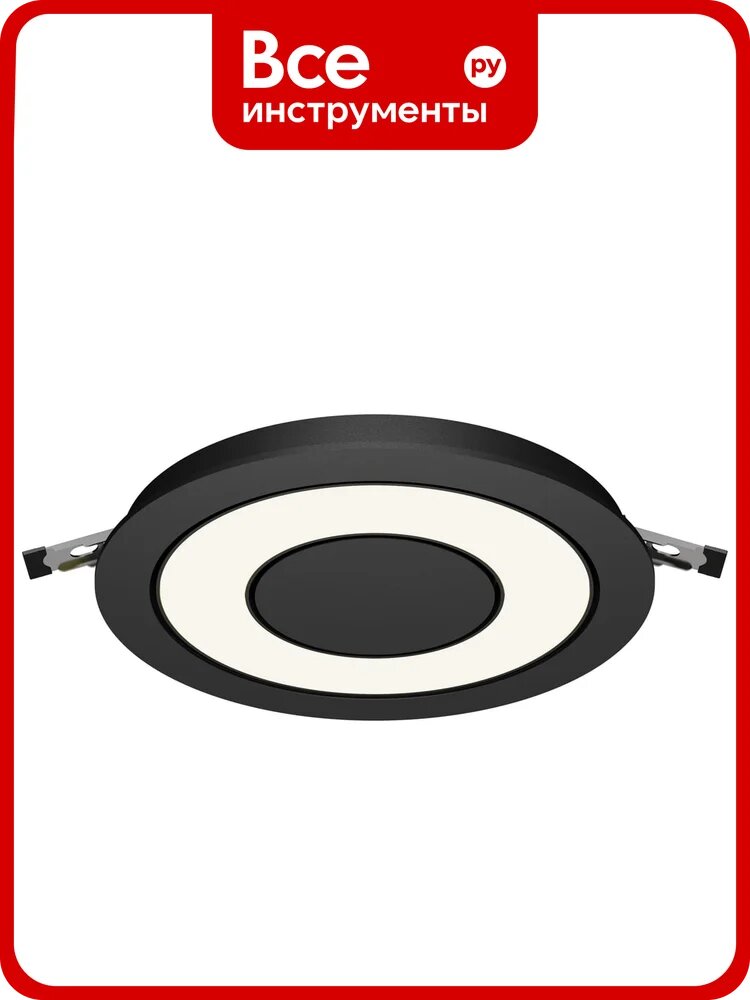 Светильник Maytoni VECTOR DL102-12W4K-B, LED, 12Вт, IP20, черный