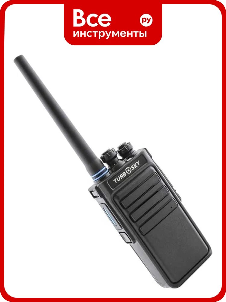 Рация Turbosky T6 2096_a с влагозащитой IP54, 16 каналов, дальность связи до 10 км и мощностью передатчика
