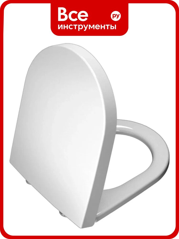 Сиденье для унитаза микролифт VITRA 94-003-009 из дюропласта, овальная форма, белый цвет