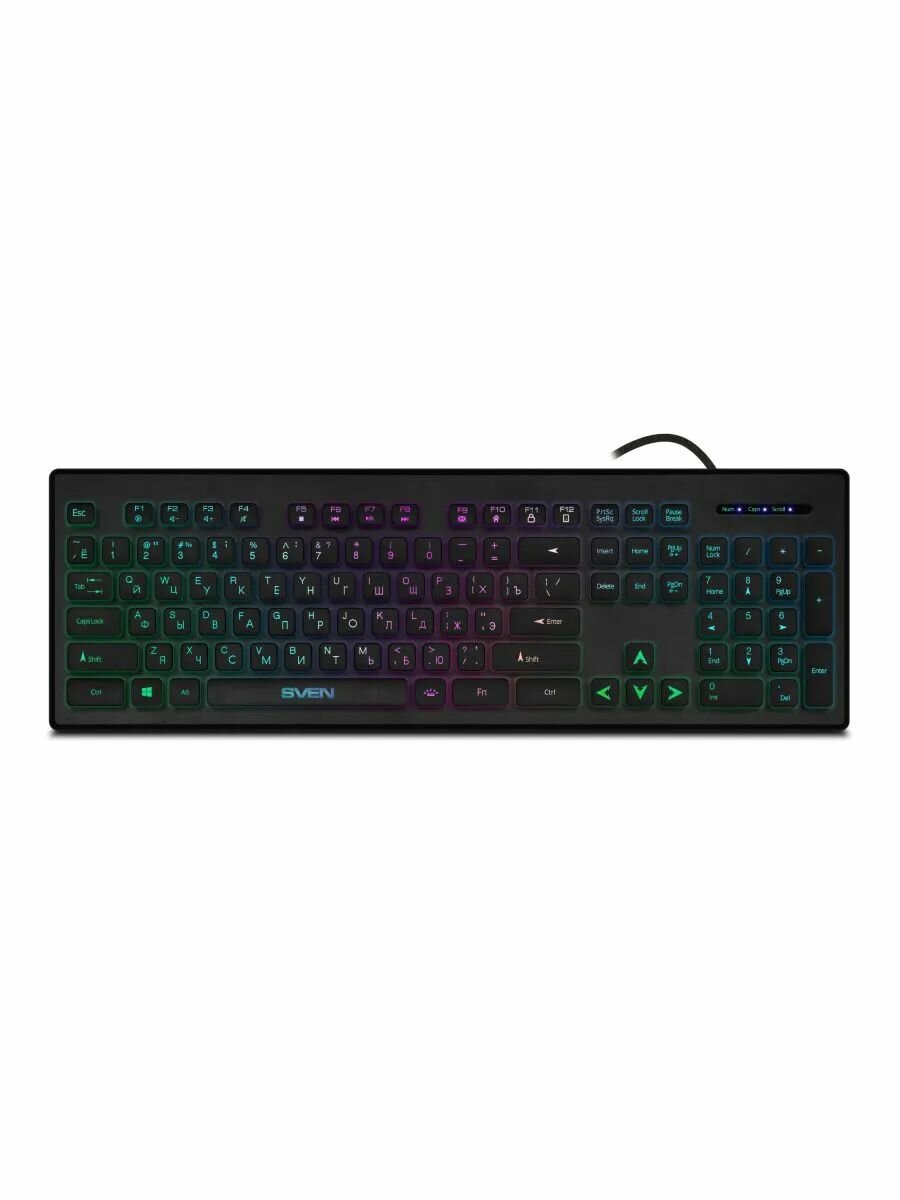 Клавиатура проводная SVEN 104 клавиши, 1.5м, черный SV-020804