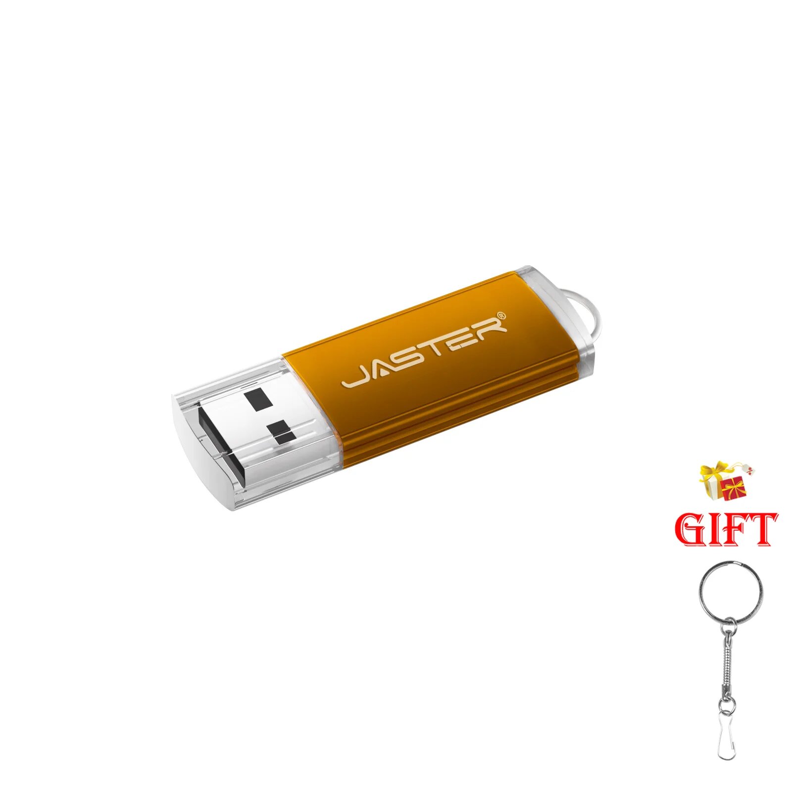 JASTER USB Flash drive металлический флешка 8 ГБ 4 ГБ, Желтый, Желтый