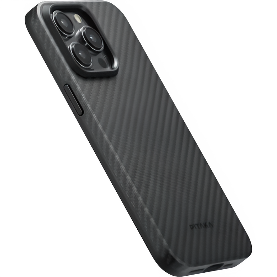 Противоударный чехол Pitaka MagEZ Pro 4 для iPhone 15 Pro (6.1"), черно-серый, кевлар (арамид)