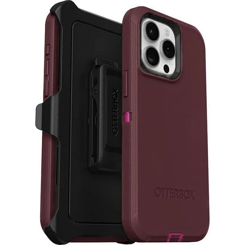 Чехол для мобильного телефона OtterBox iPhone 16 Pro Max (Only) серии Defender прочный -с защитой порта-задний зажим-кронштейн