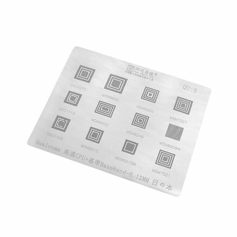 Трафарет AMAOE Qualcomm QU6 CPU T:0.12mm