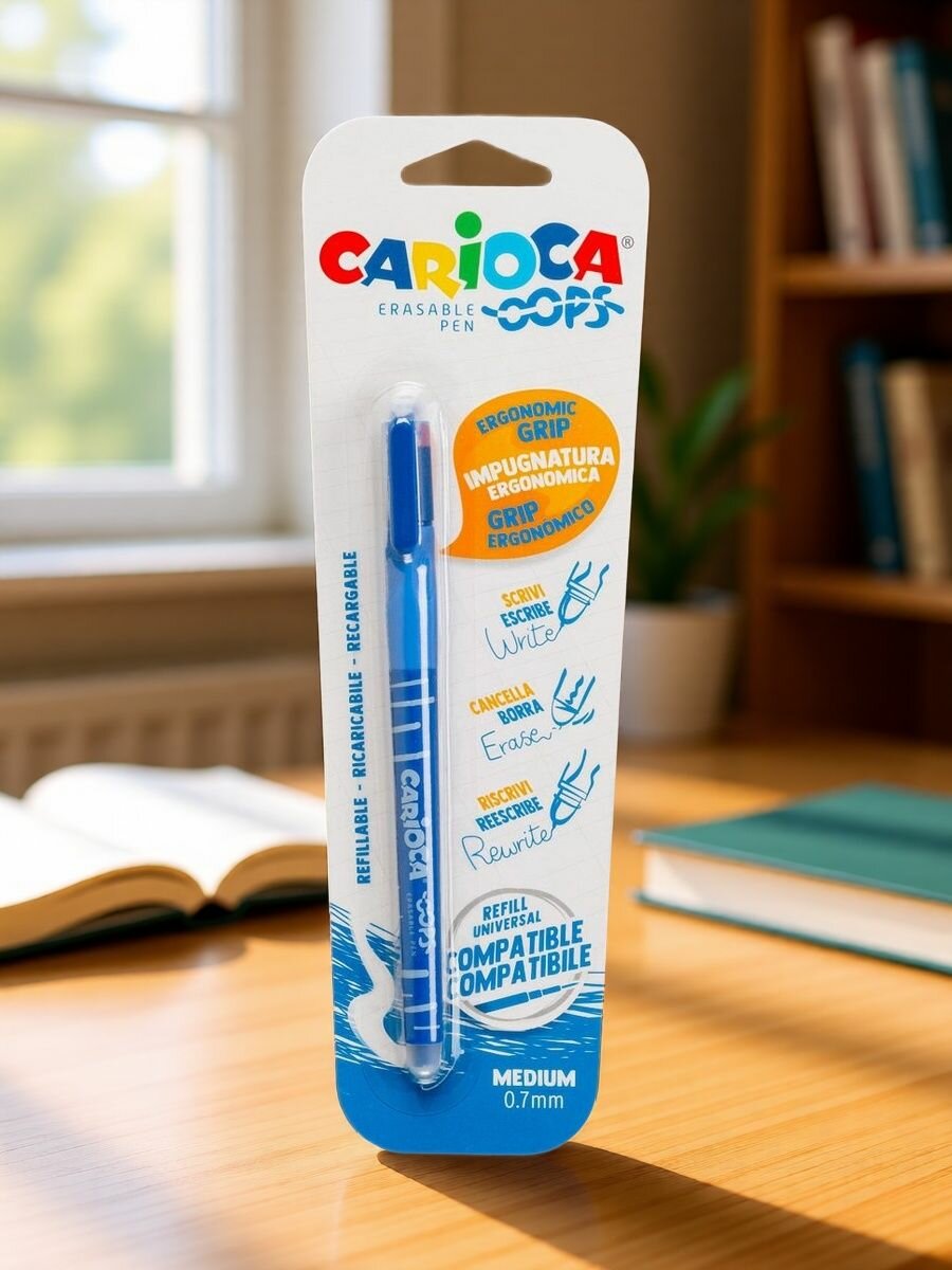 CARIOCA OOPS Pop ручка со стираемыми чернилами 0.7 мм, цвет чернил: синий 43036/02