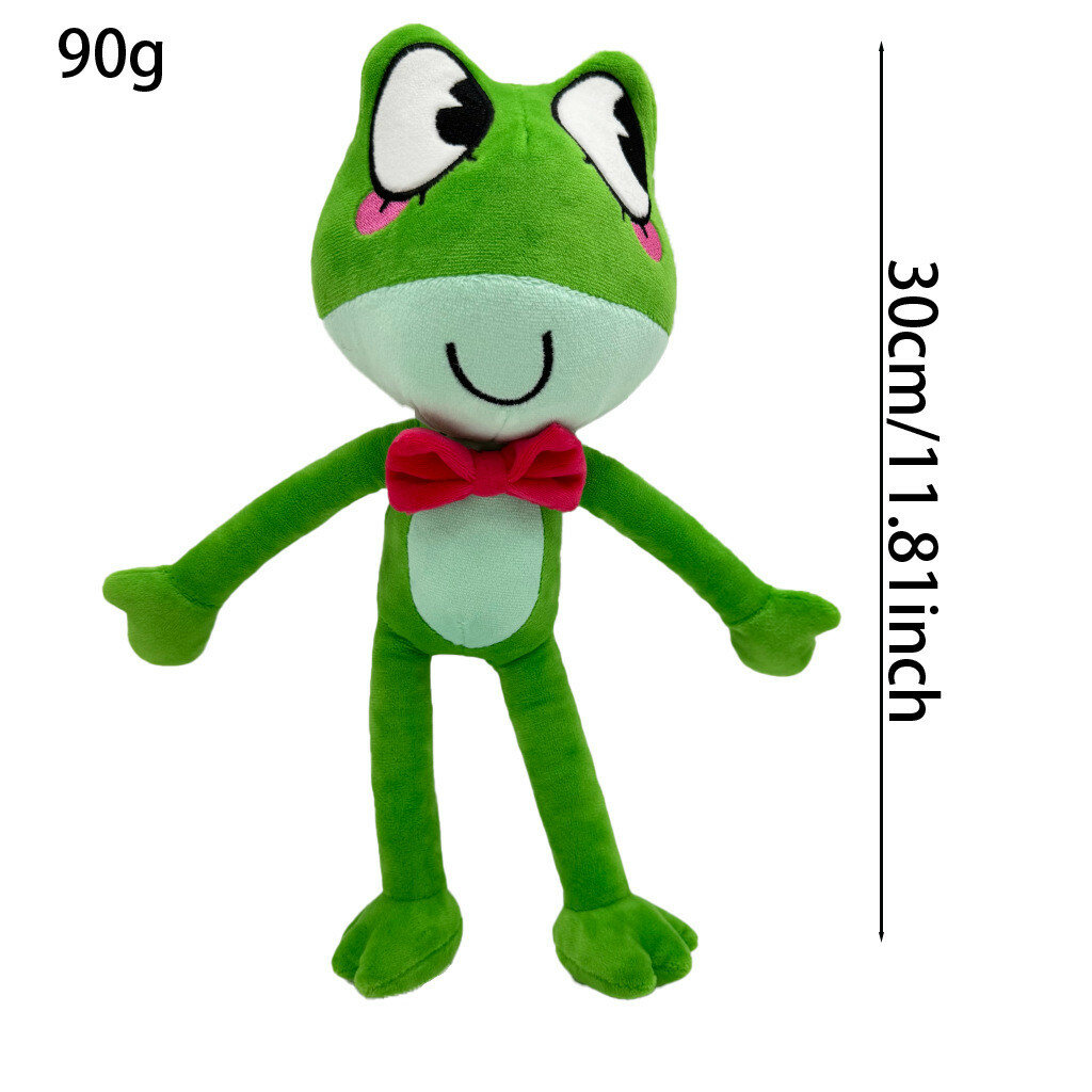 Collectible plush toy the amazing digital circus sitting frog, green