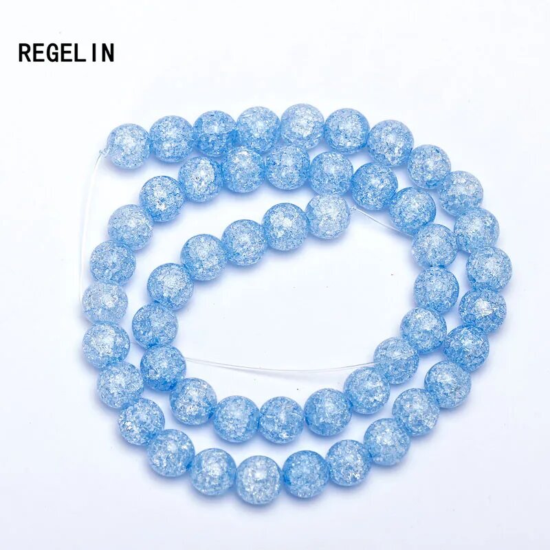REGELIN Бусины-разделители из кварца 4-12 мм 8MM, Синий, Blue