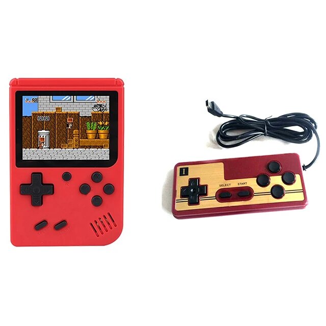 Портативная игровая консоль 800 игр Red с геймпадом