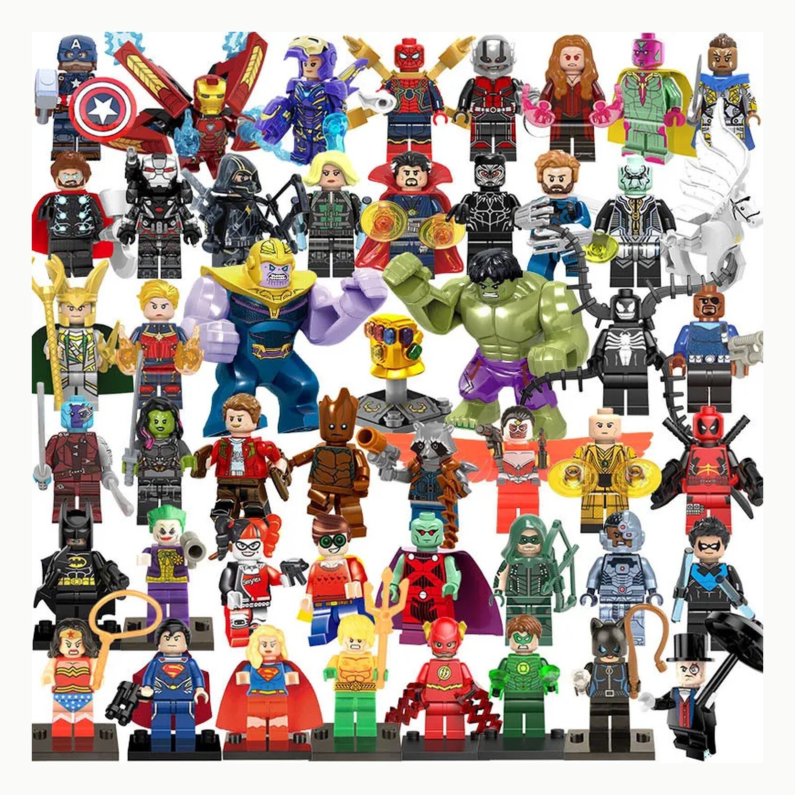 Лего фигурки Марвел 48 шт / фигурки супергероев Marvel / минифигурки мстители
