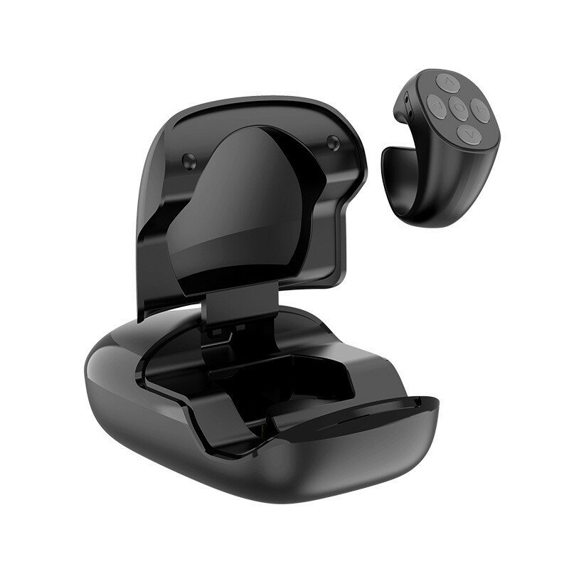 Bluetooth-пульт управления с роликом JX06Por черный с зарядным кейсом для съемки и фокусировки, компактный дизайн