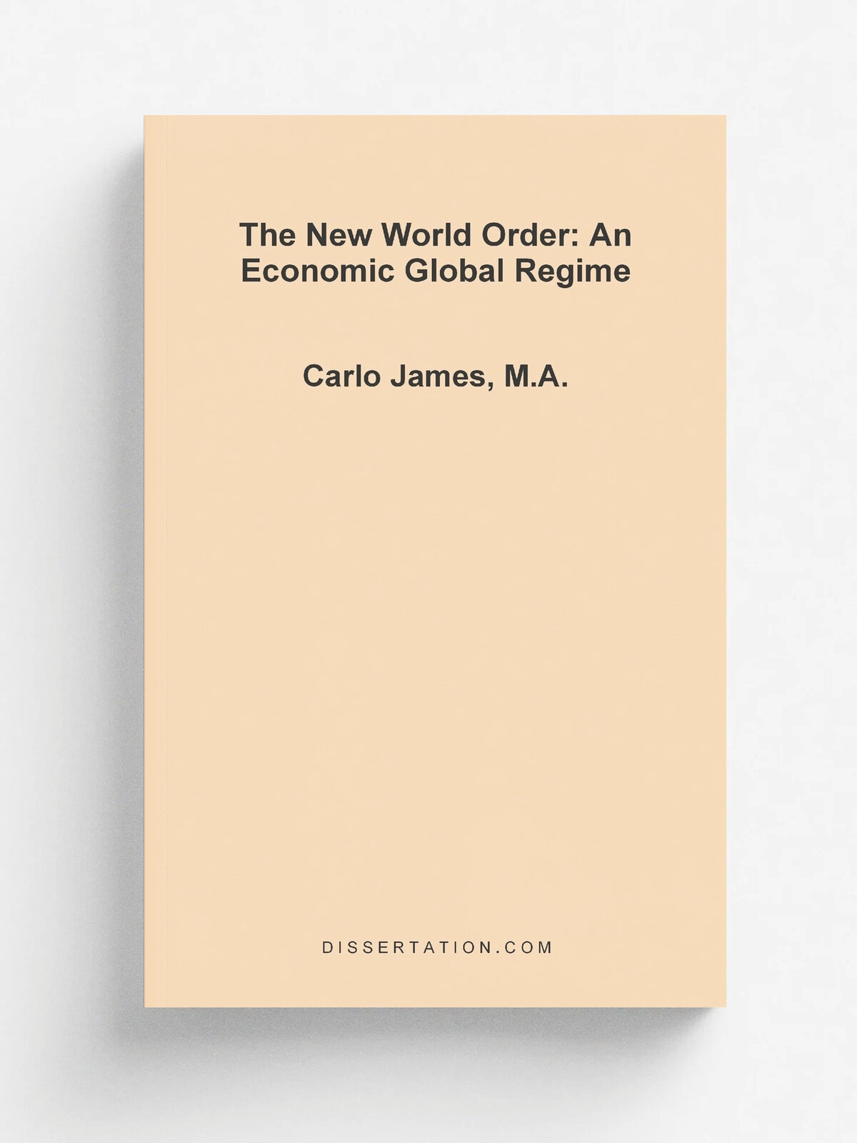 The New World Order. An Economic Global Regime