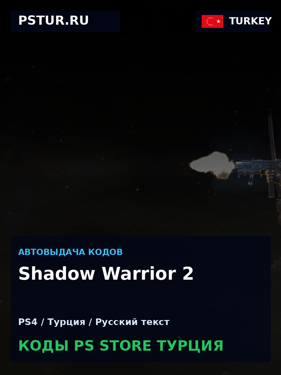 Shadow Warrior 2 PS4 — PlayStation Store Турция, цифровая версия