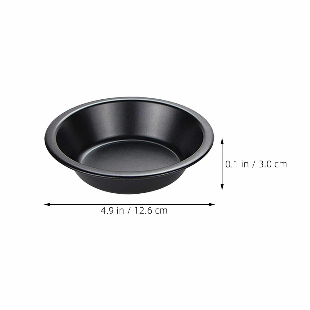 2 Шт Черная Форма Для Выпечки Из Углеродистой Стали Диаметром 12.60X12.60X3.00Cm