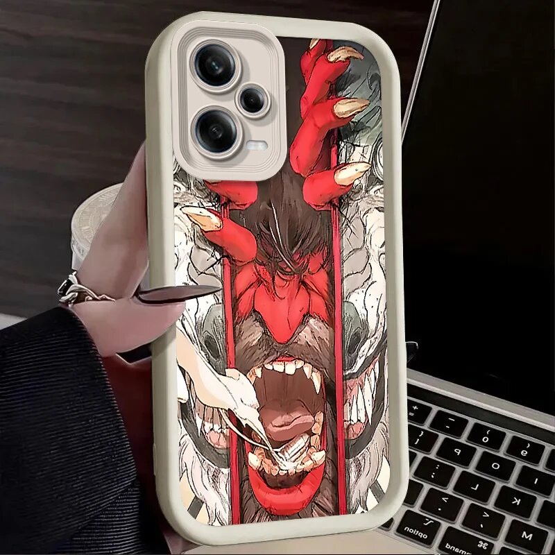 Японский самурай Oni Mask Art Case для Xiaomi Redmi Note 14 13 12 11 Pro Plus 5G 7, Redmi Note 9 Pro