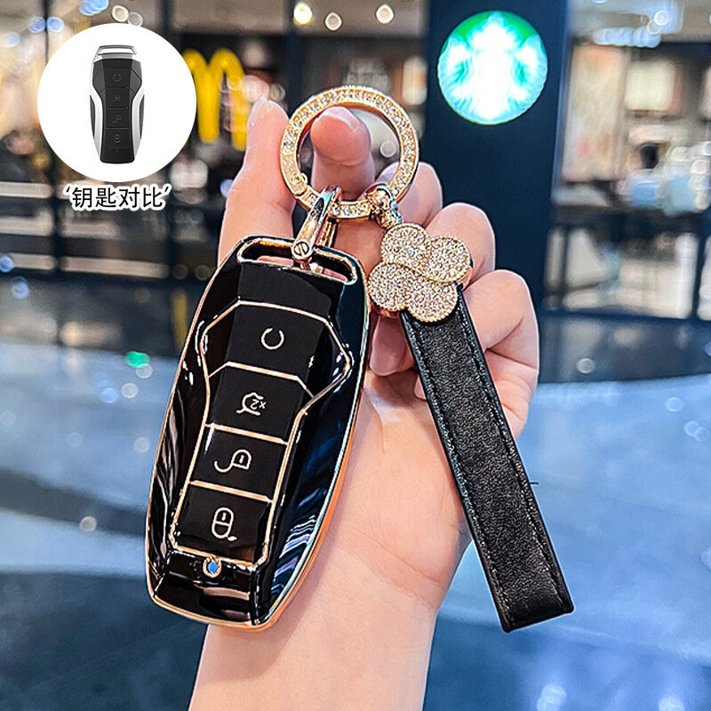 Чехол для ключей BYD подходит для Seal 06, Han EV, Yuan Plus, Song Pro, Qin Tang DMI, Dolphin, Oli, UP Han L, Tang L -