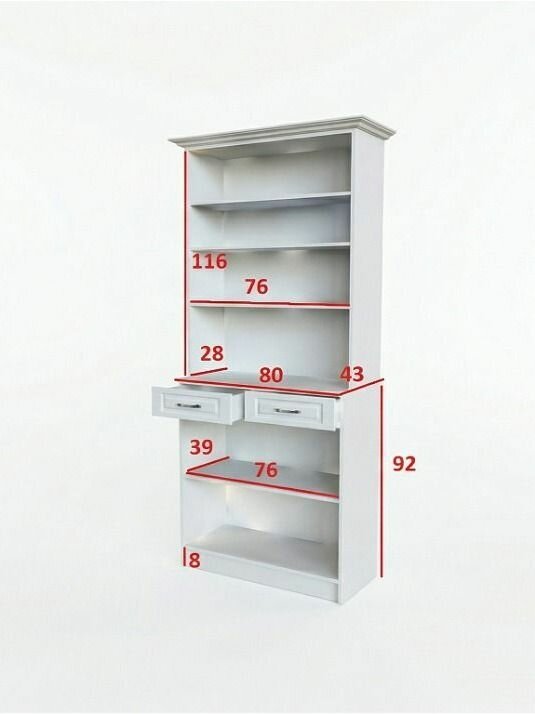 ARNIKA Буфет для посуды, витрина, 80х43х215см, Клен Бирюза — фото 1