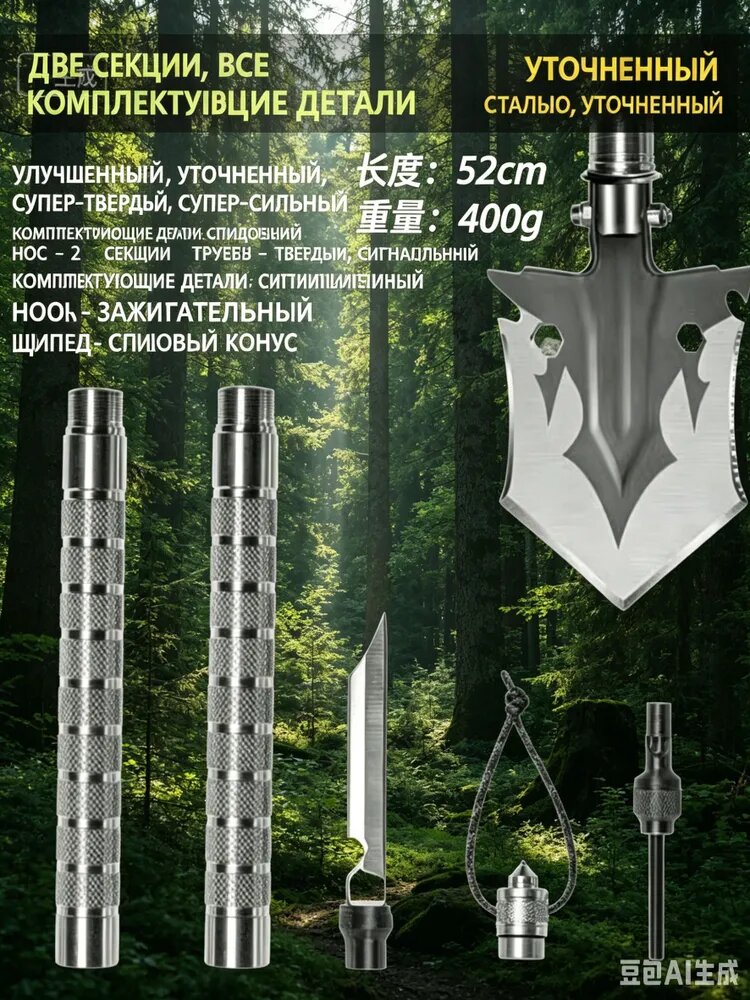 Лопата туристическая, 50.5 см