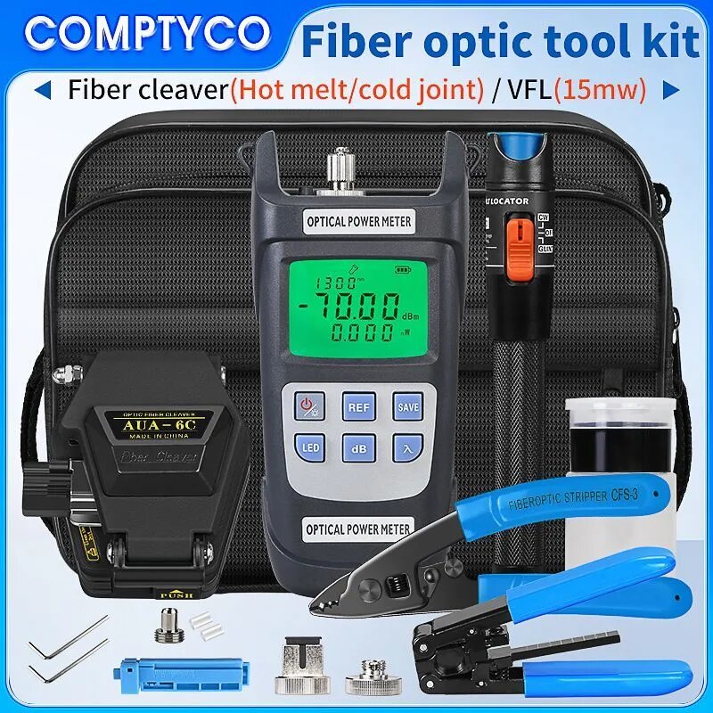 COMPTYCO FTTH комплект инструментов для волоконно - оптических кабелей, Измеритель оптической волокна ,15MW визуальный поиск неисправностей
