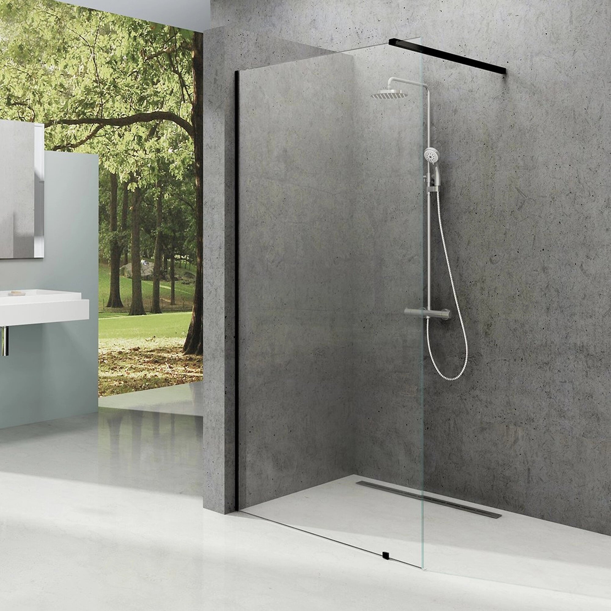 Душевая перегородка 120 см Ravak Walk-In GW9WG0300Z1 черный